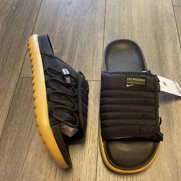 Nike | Shoes | New Nike Asuna 2 Slide Black Sanded Gold Mens Dj3388 04 ...